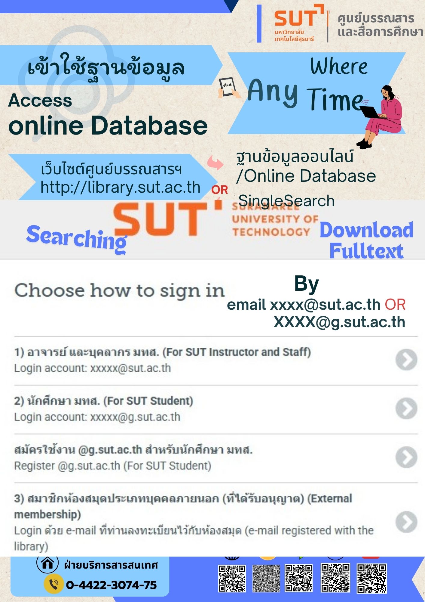 การสืบค้นฐานข้อมูลออนไลน์ – SUT LIBRARY FAQ
